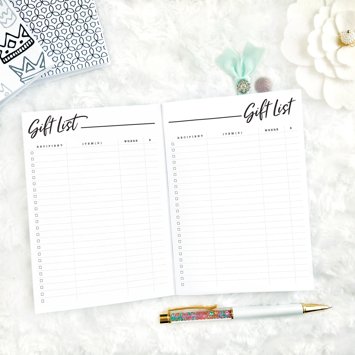 LPA Planner Inserts | Gift Tracker | Printable – Lights Planner Action