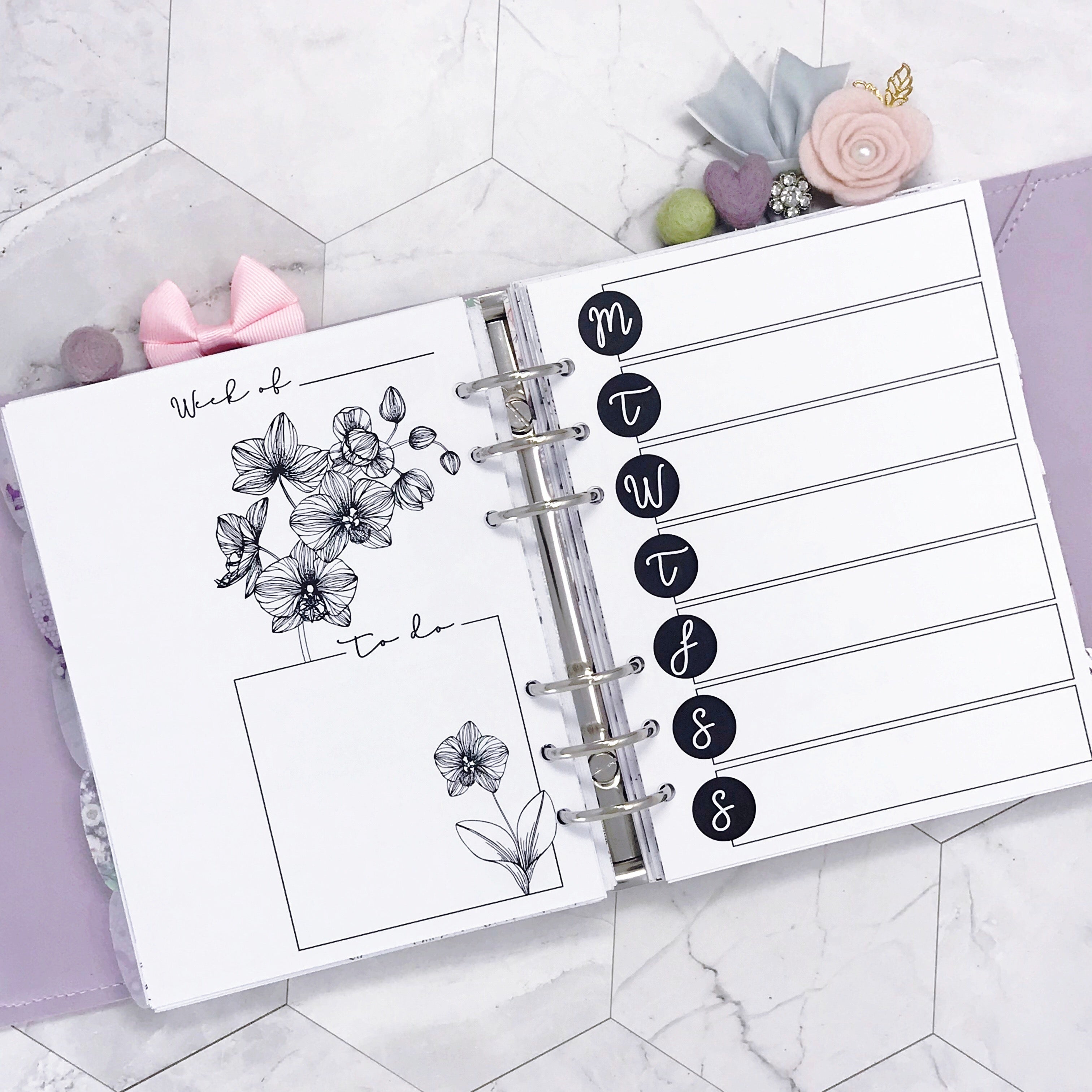 LPA Inserts | Themed Horizontal Weekly - Botanical | Printable – Lights ...