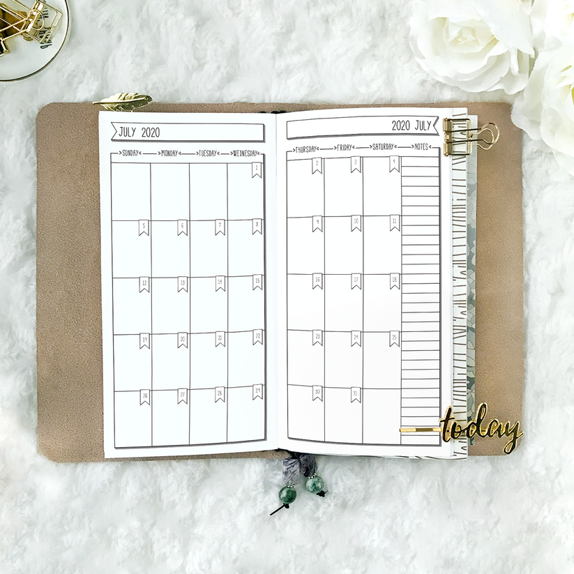 The Phoebe Monthly | Dated Monthly Doodle | 2025 | Lights Planner Action