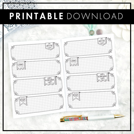 GLAD Method Gratitude Journal | Lights Planner Action | Printable